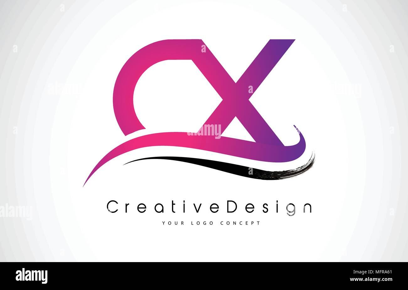 CX C X Letter Logo Design in Black Colors. Creative Modern Letters ...