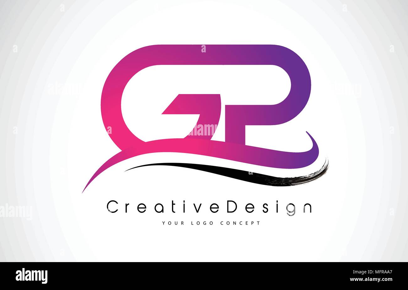 GP G P Letter Logo Design in Black Colors. Creative Modern Letters ...