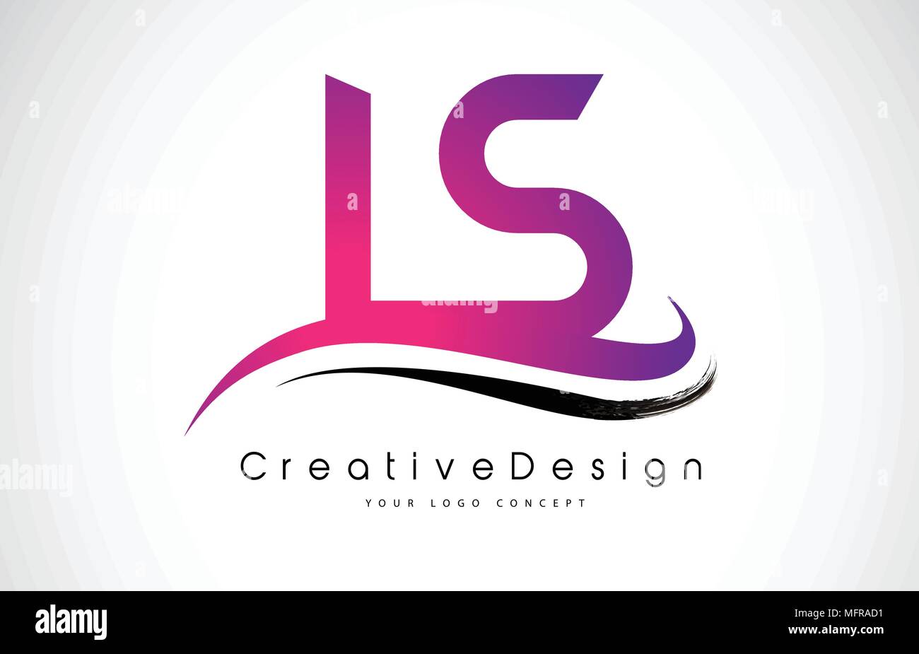 LS L S Letter Logo Design in Black Colors. Creative Modern Letters ...