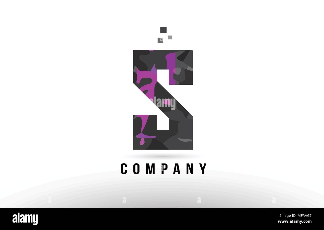 purple black alphabet letter s logo design suitable for a company or ...