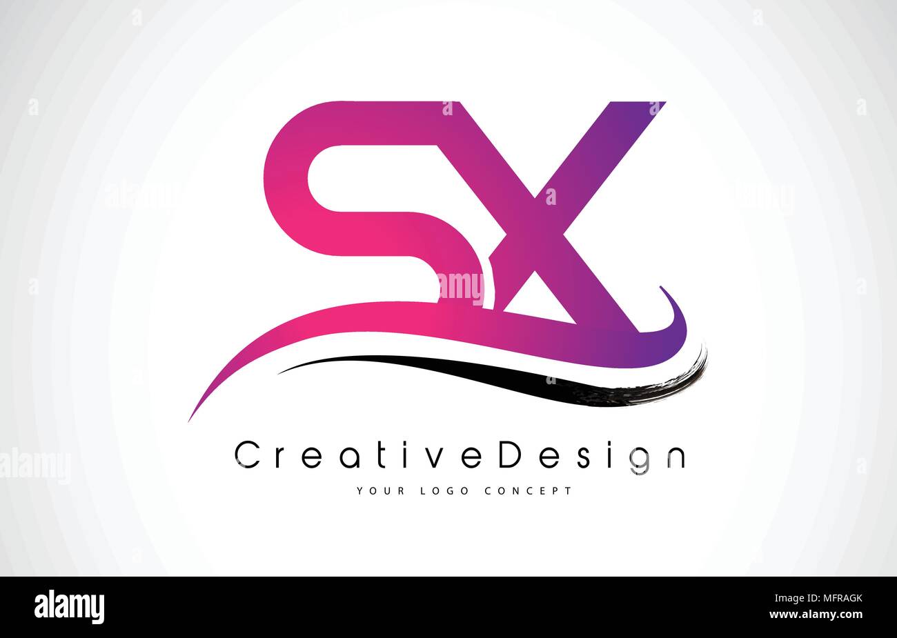 SX S X Letter Logo Design in Black Colors. Creative Modern Letters ...