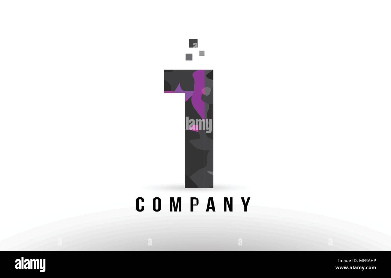 purple black number 1 logo design suitable for a company or business ...