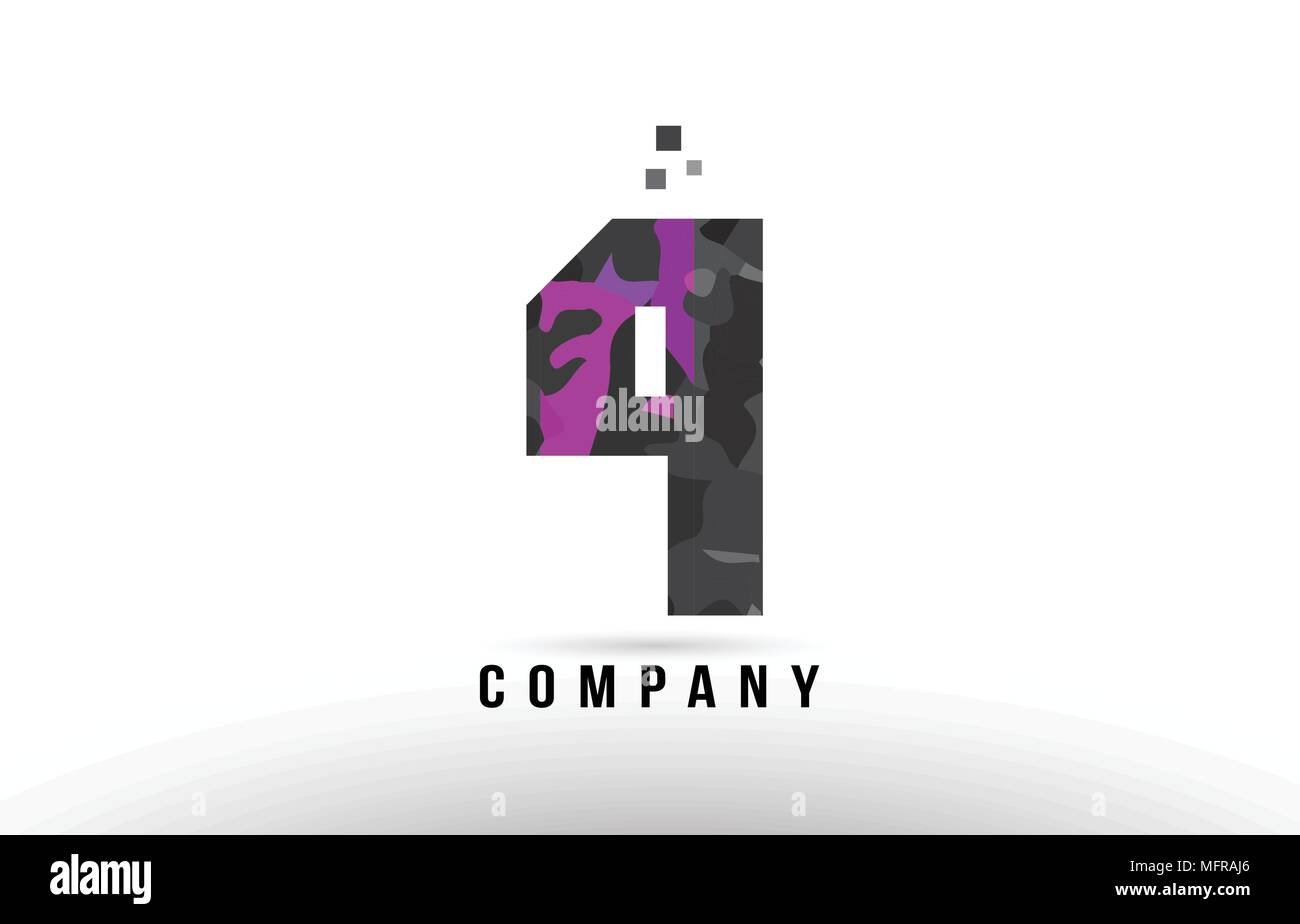 purple black number 4 logo design suitable for a company or business ...