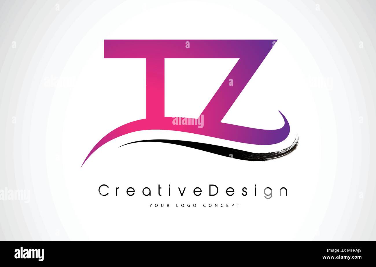 TZ T Z Letter Logo Design in Black Colors. Creative Modern Letters ...