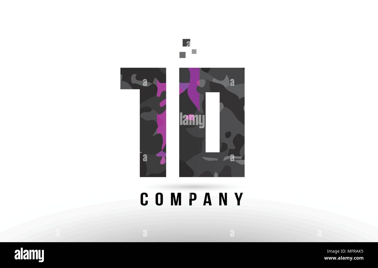 purple black number 10 logo design suitable for a company or business ...