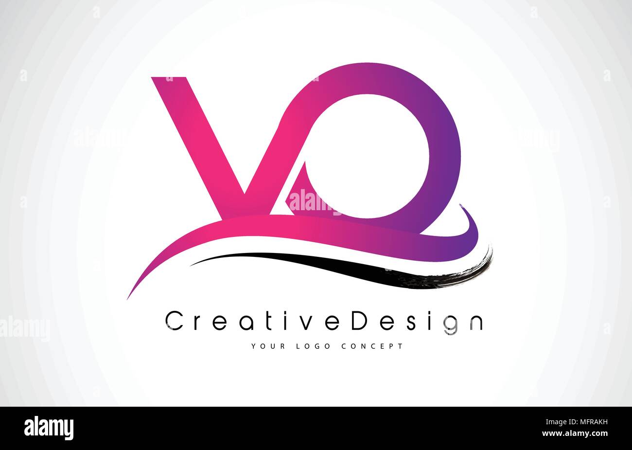 VO V O Letter Logo Design in Black Colors. Creative Modern Letters ...