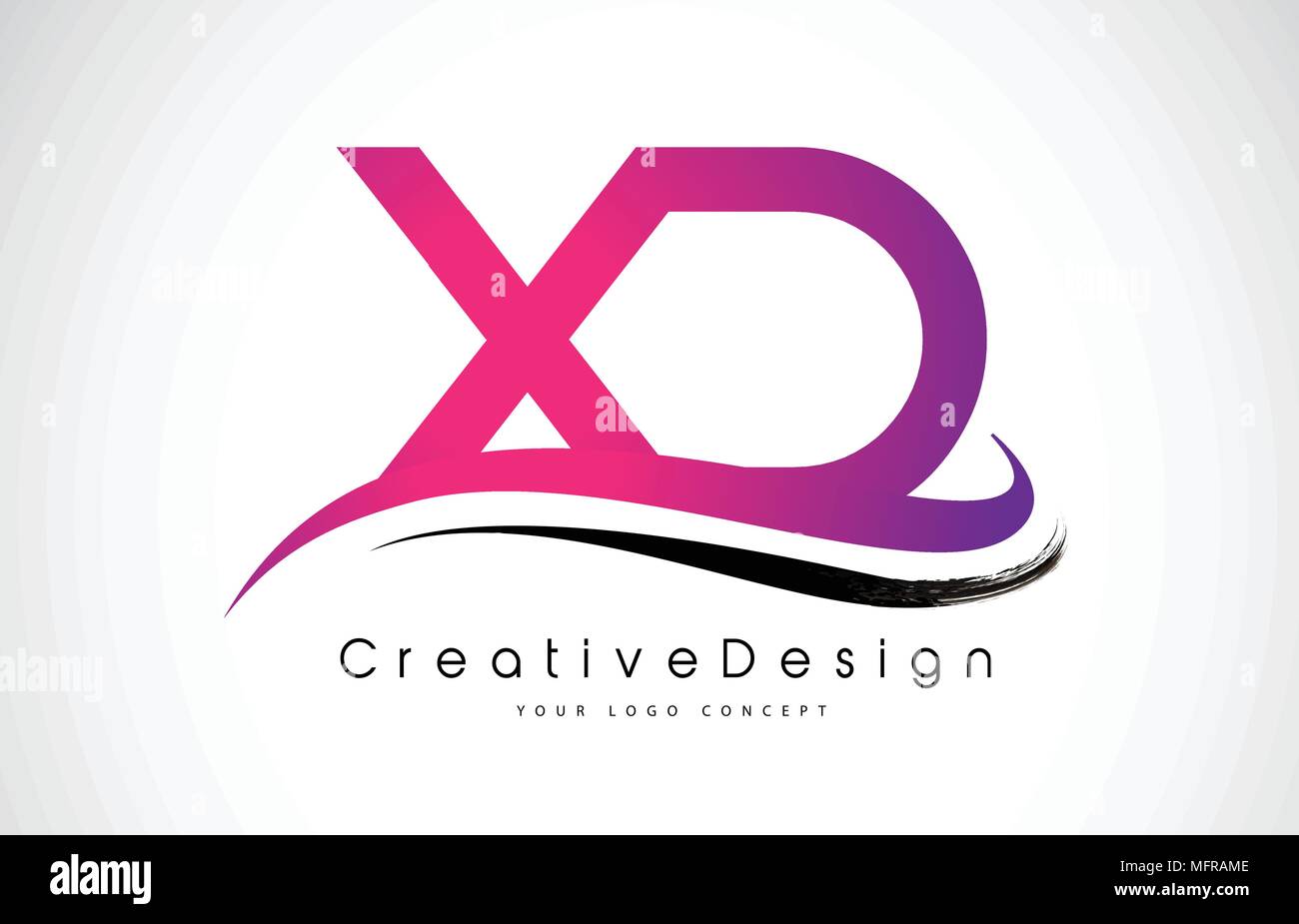 XD X D Letter Logo Design in Black Colors. Creative Modern Letters ...