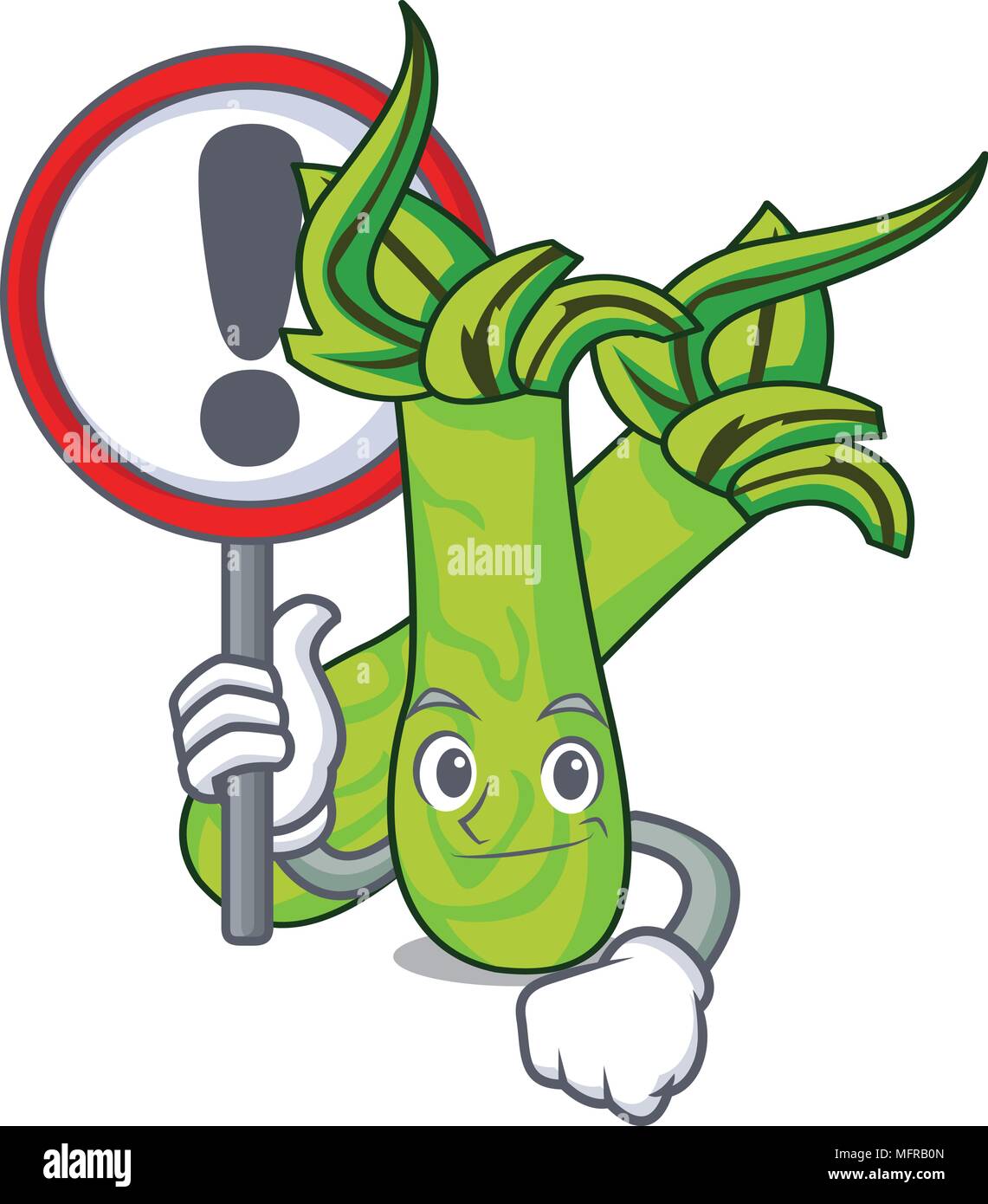 With sign wasabi character cartoon style vector illustration Stock ...