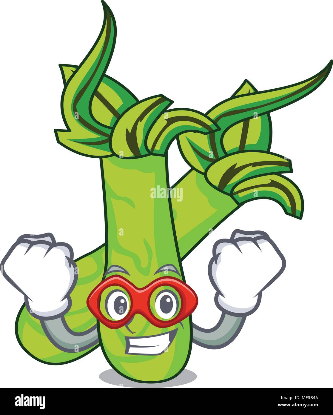 Super hero wasabi character cartoon style vector illustration Stock ...
