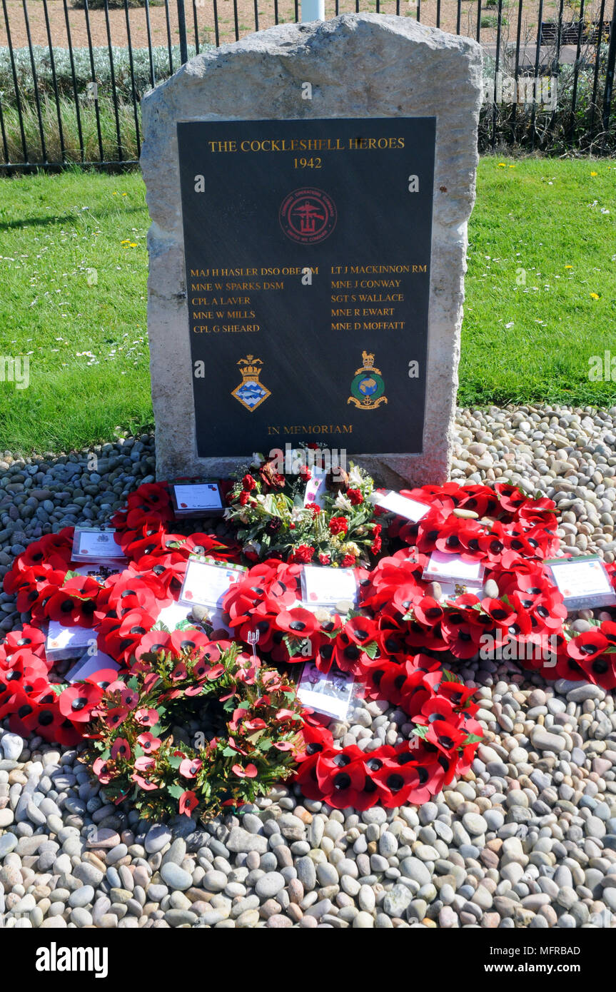 Cockleshell Heroes Memorial, Southsea Stock Photo - Alamy