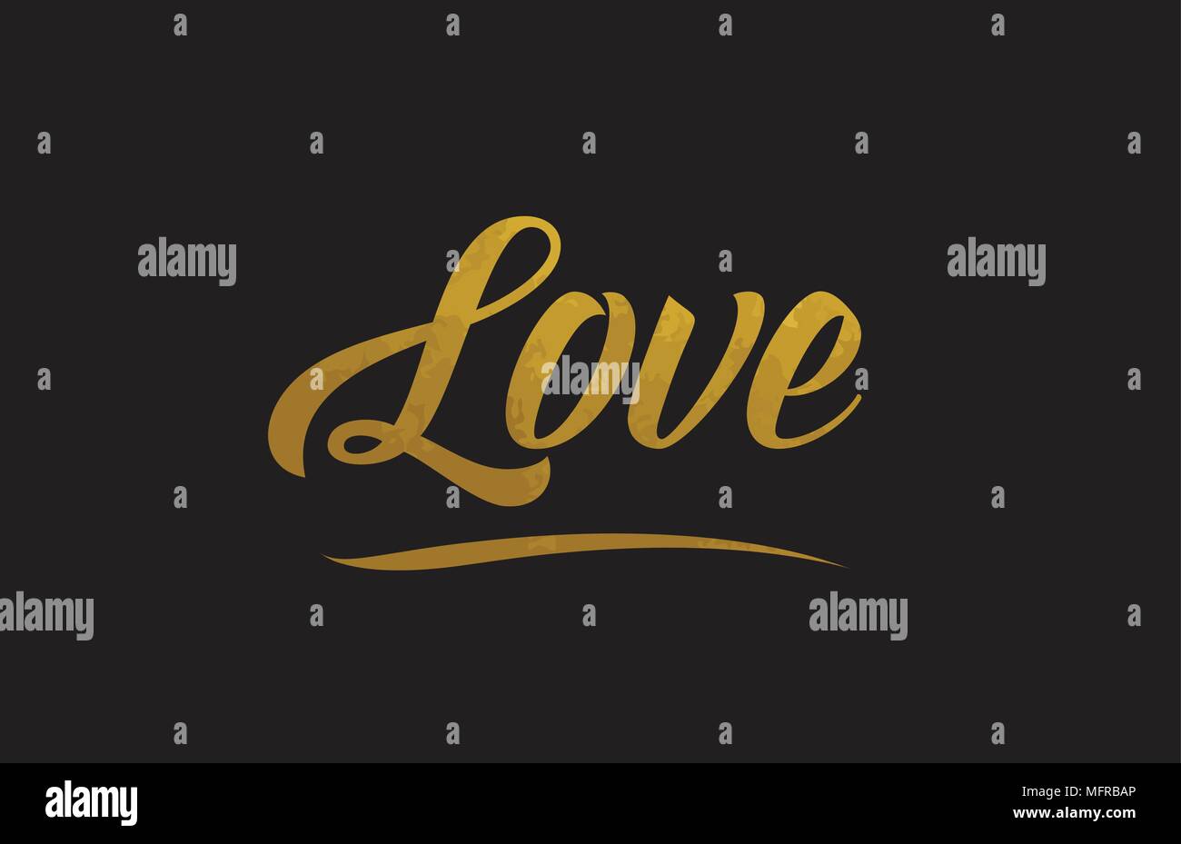 Love gold golden word texture text suitable for card, brochure or ...