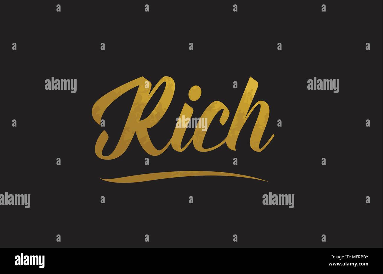 Rich gold golden word texture text suitable for card, brochure or ...