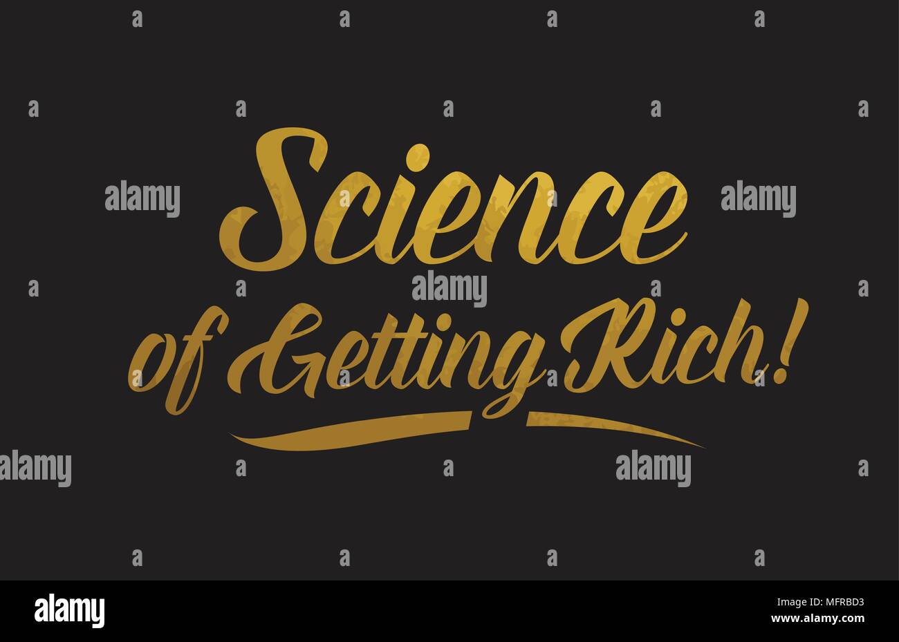 Science of Getting Rich gold golden word texture text suitable for card ...