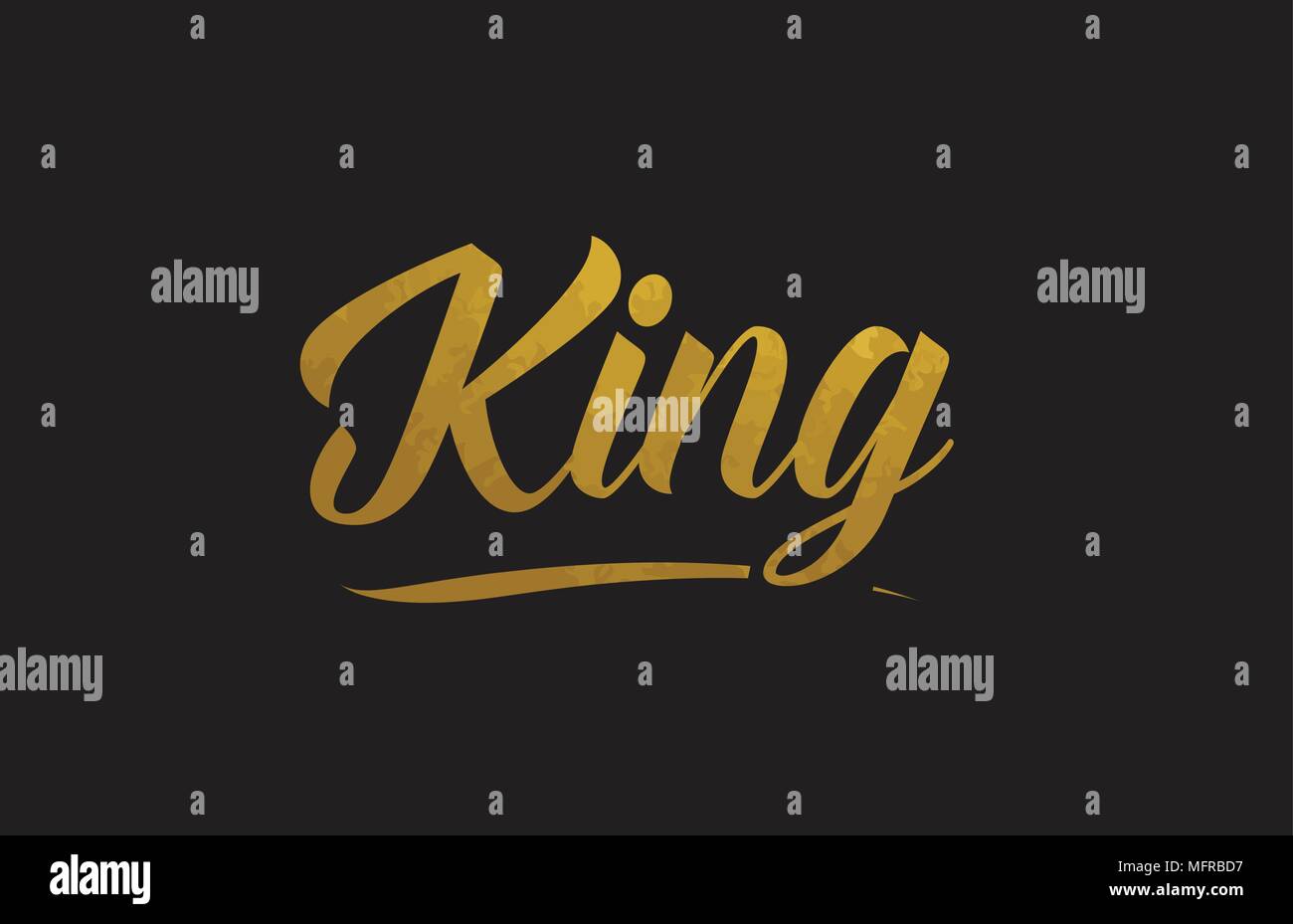 King gold golden word texture text suitable for card, brochure or ...