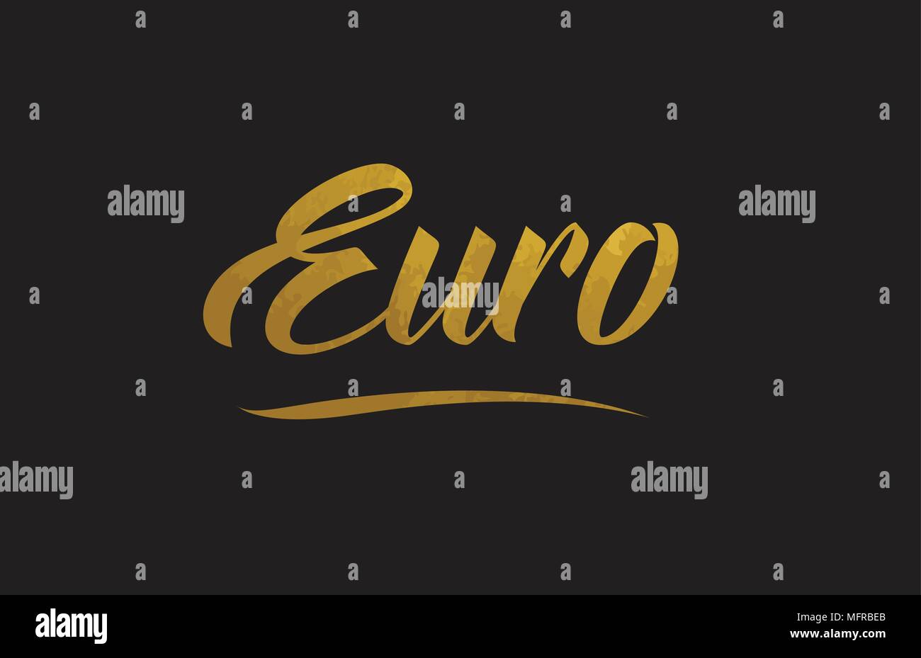 Euro gold golden word texture text suitable for card, brochure or ...