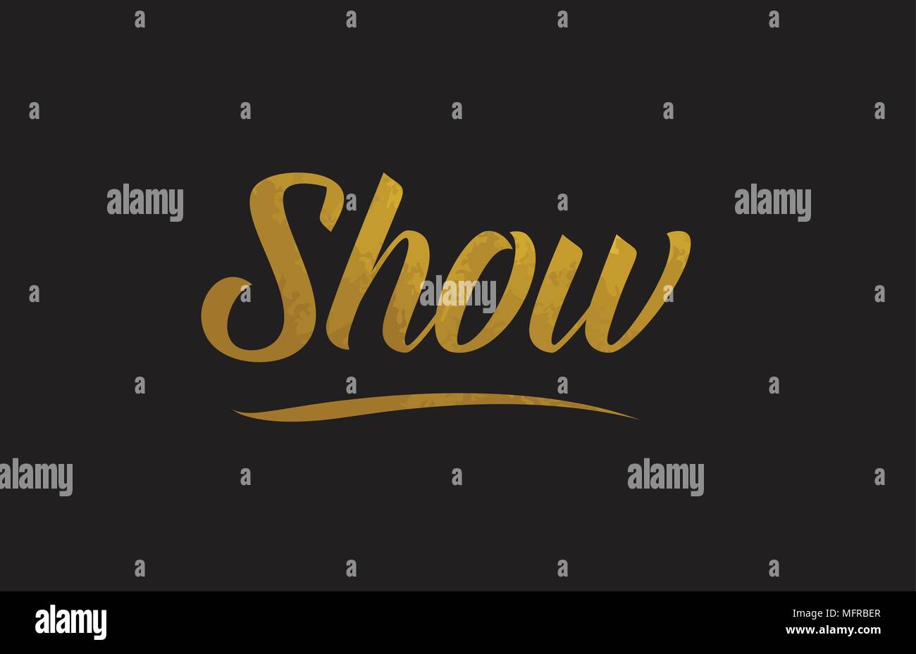 Show gold golden word texture text suitable for card, brochure or ...