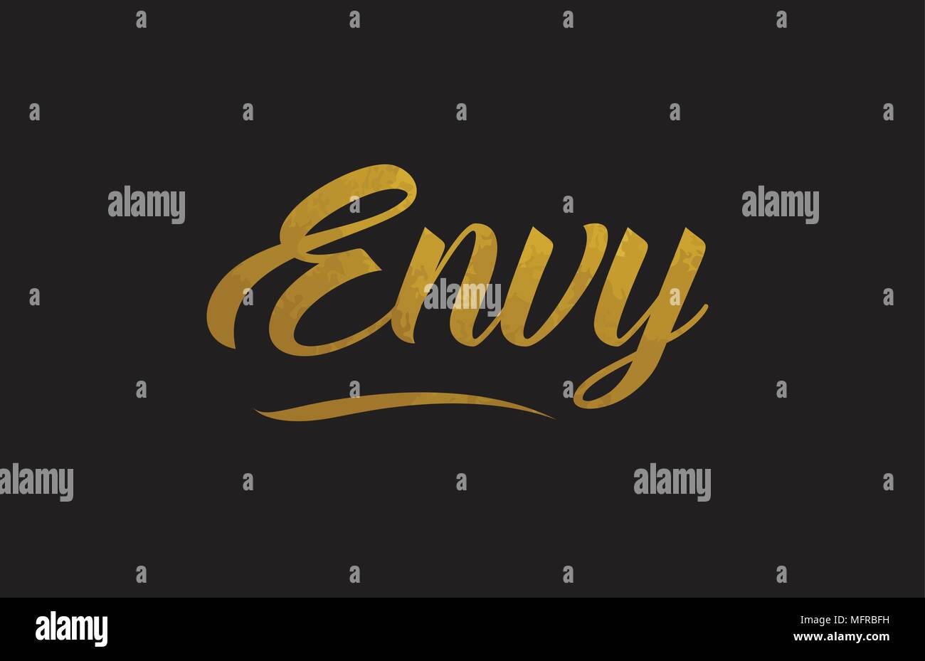 Envy gold golden word texture text suitable for card, brochure or ...