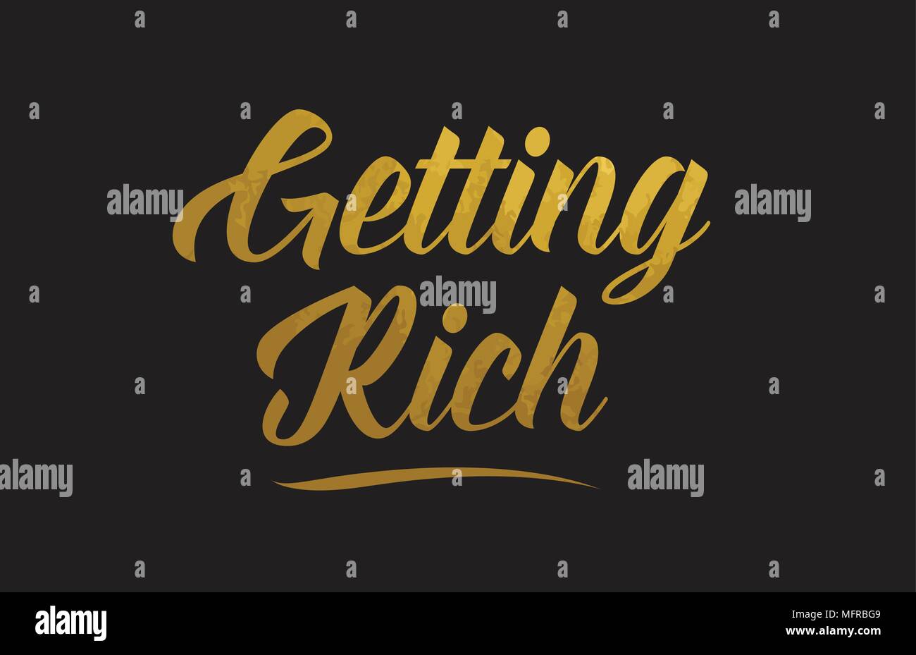 Getting Rich gold golden word texture text suitable for card, brochure ...