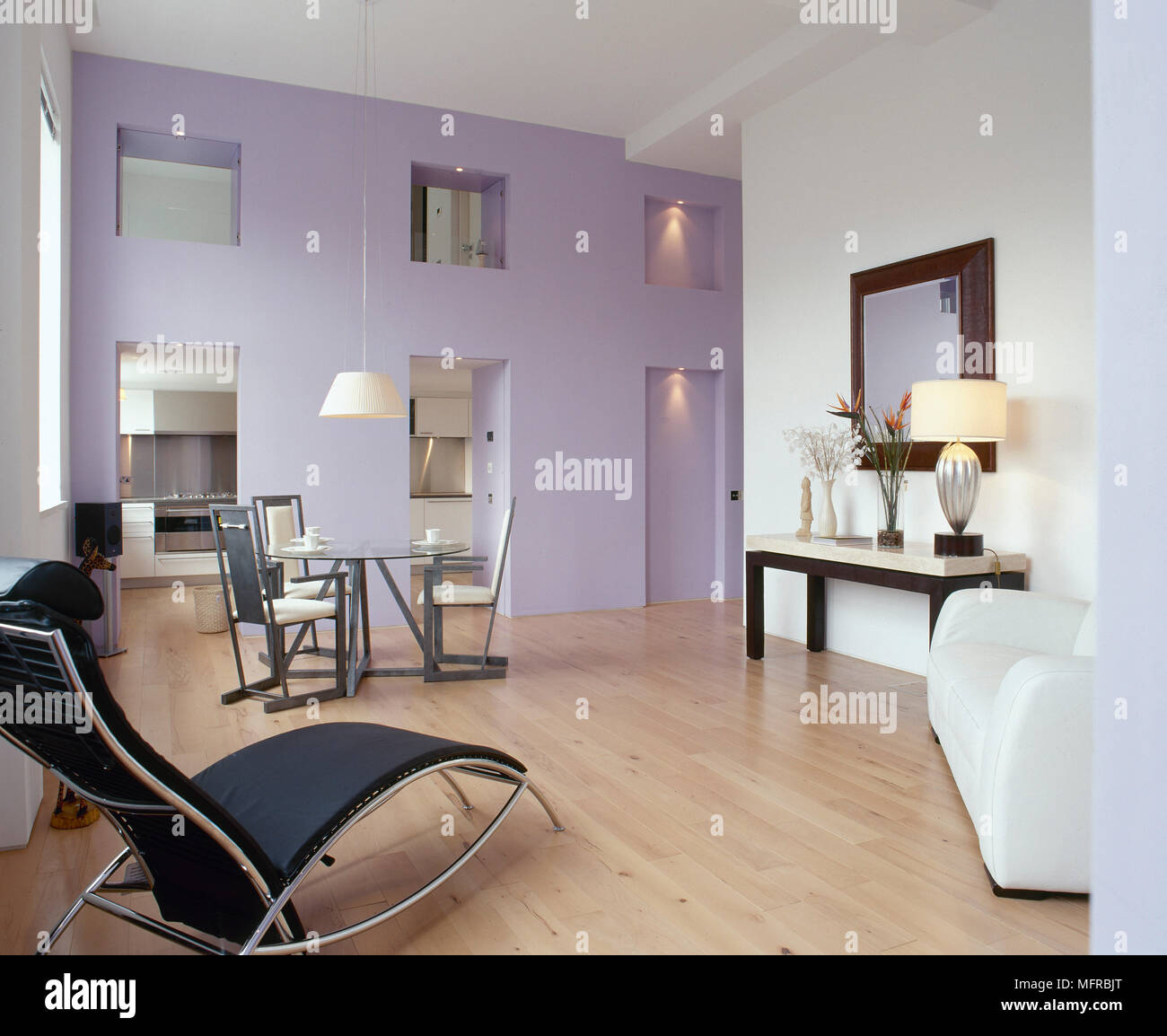 Open plan sitting room with dining area hi-res stock photography and ...