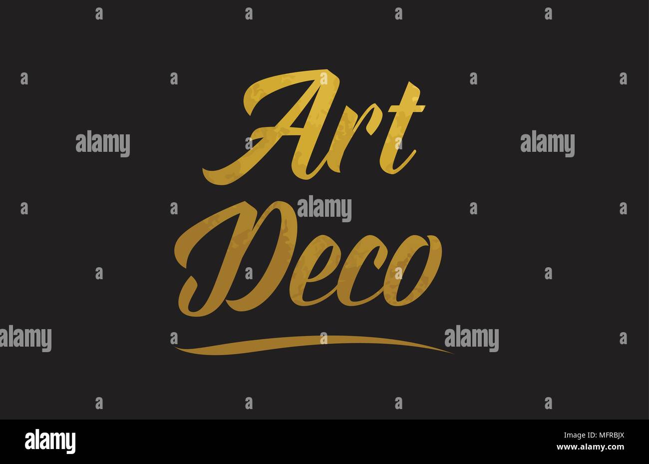 Art Deco gold golden word texture text suitable for card, brochure or ...