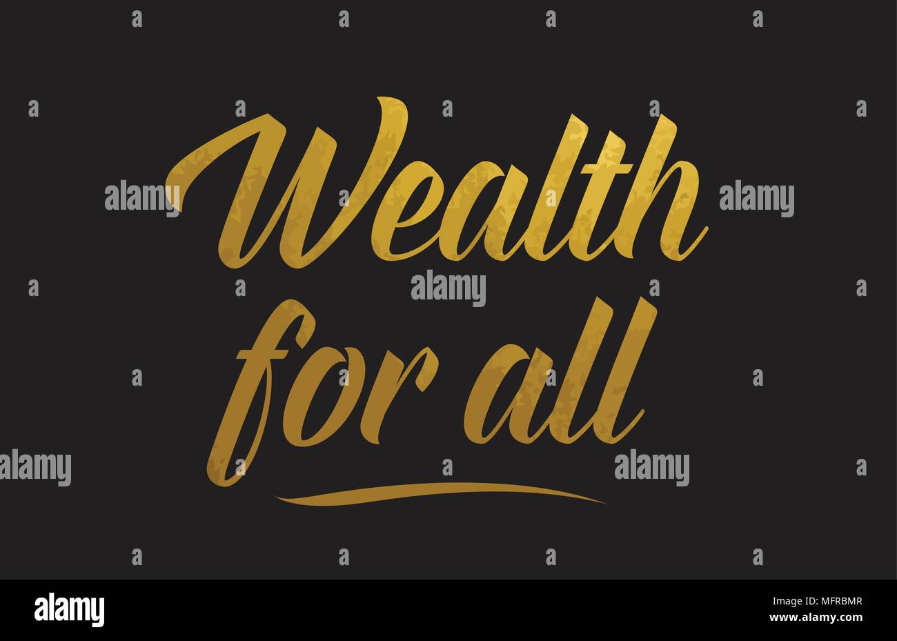 Wealth for all gold golden word texture text suitable for card ...