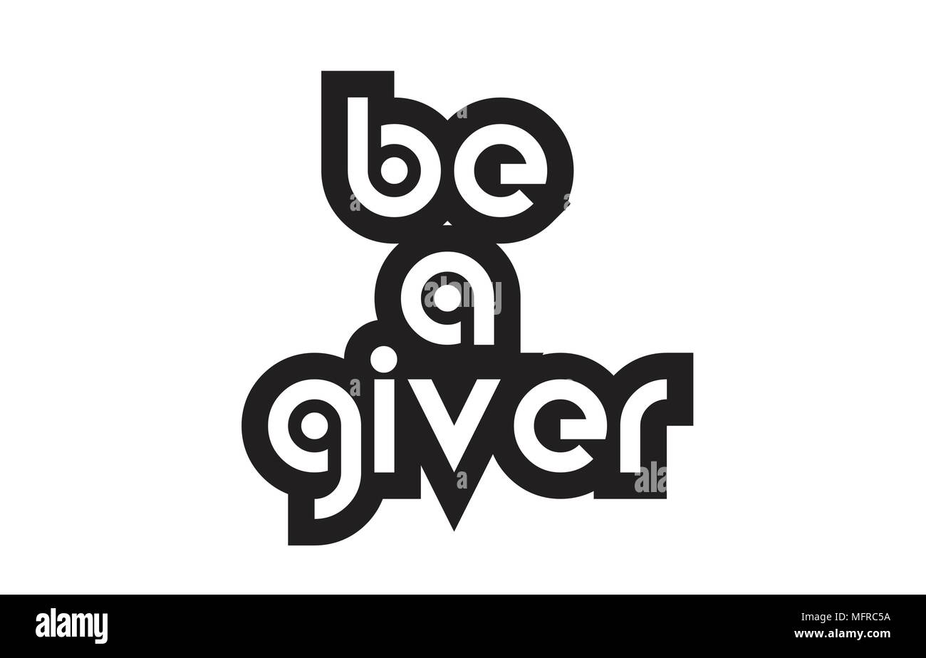 inspiring quote be a giver suitable as a postcard with bold text and ...