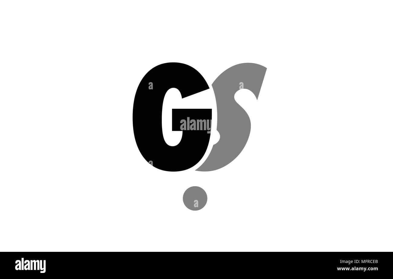 creative logo icon combination of alphabet letter gs g s in black and ...