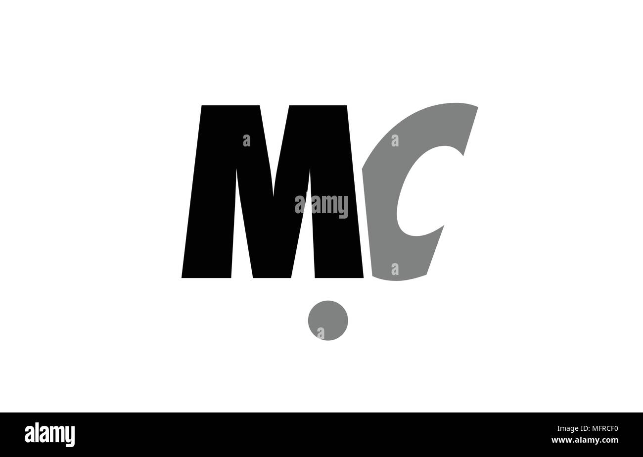 creative logo icon combination of alphabet letter mc m c in black and ...