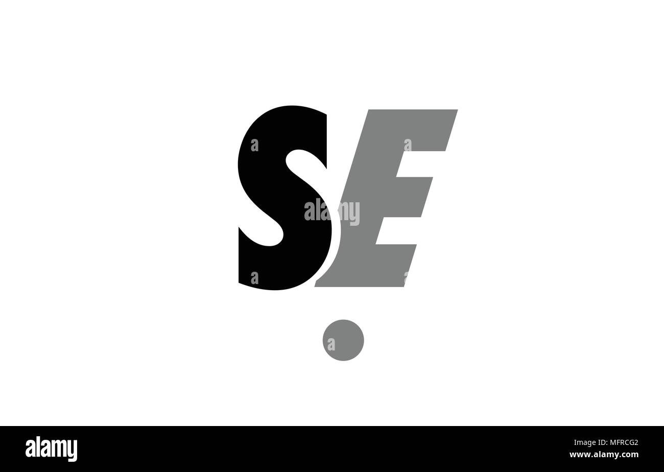 creative logo icon combination of alphabet letter se s e in black and ...