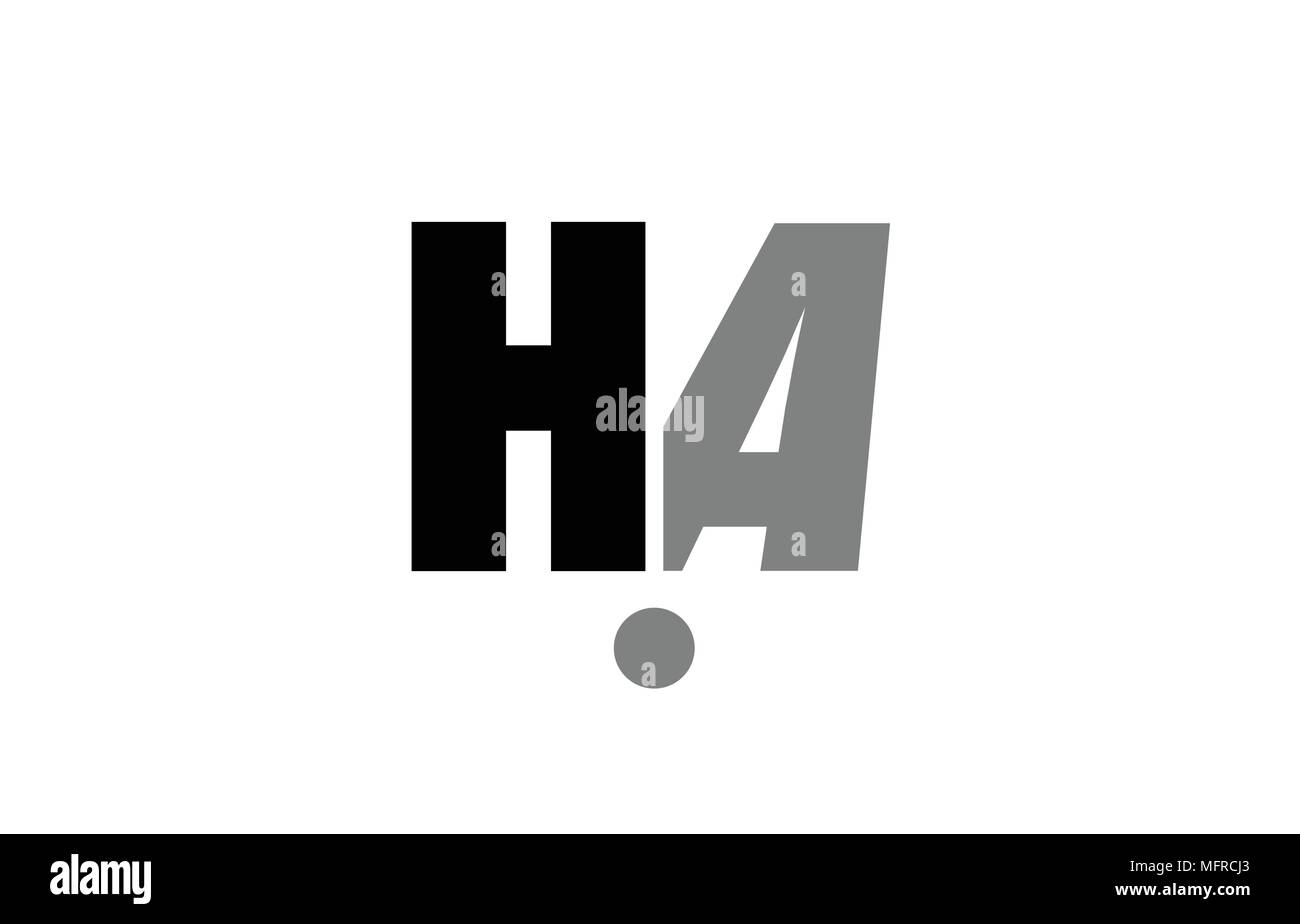 creative logo icon combination of alphabet letter ha h a in black and ...