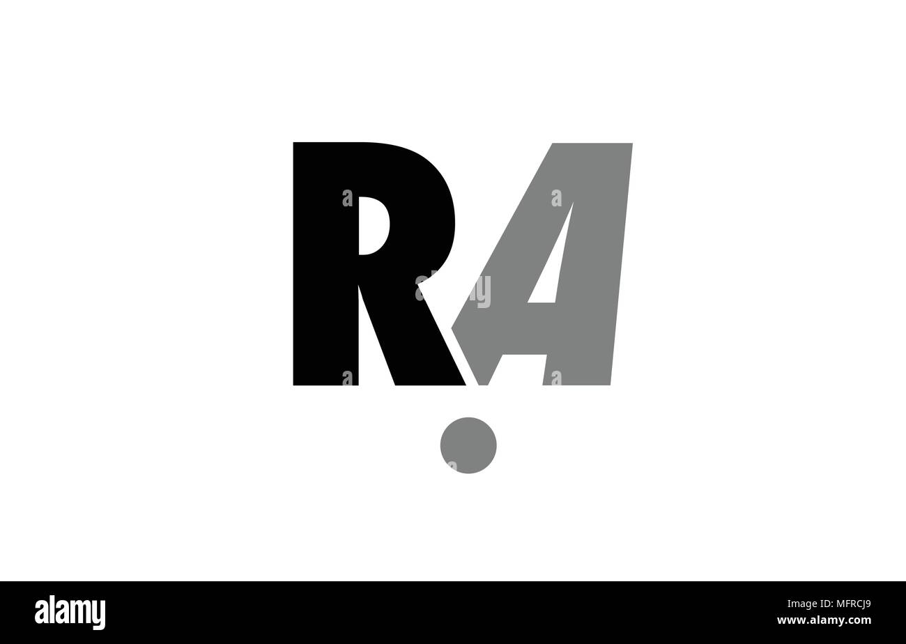 creative logo icon combination of alphabet letter ra r a in black and ...