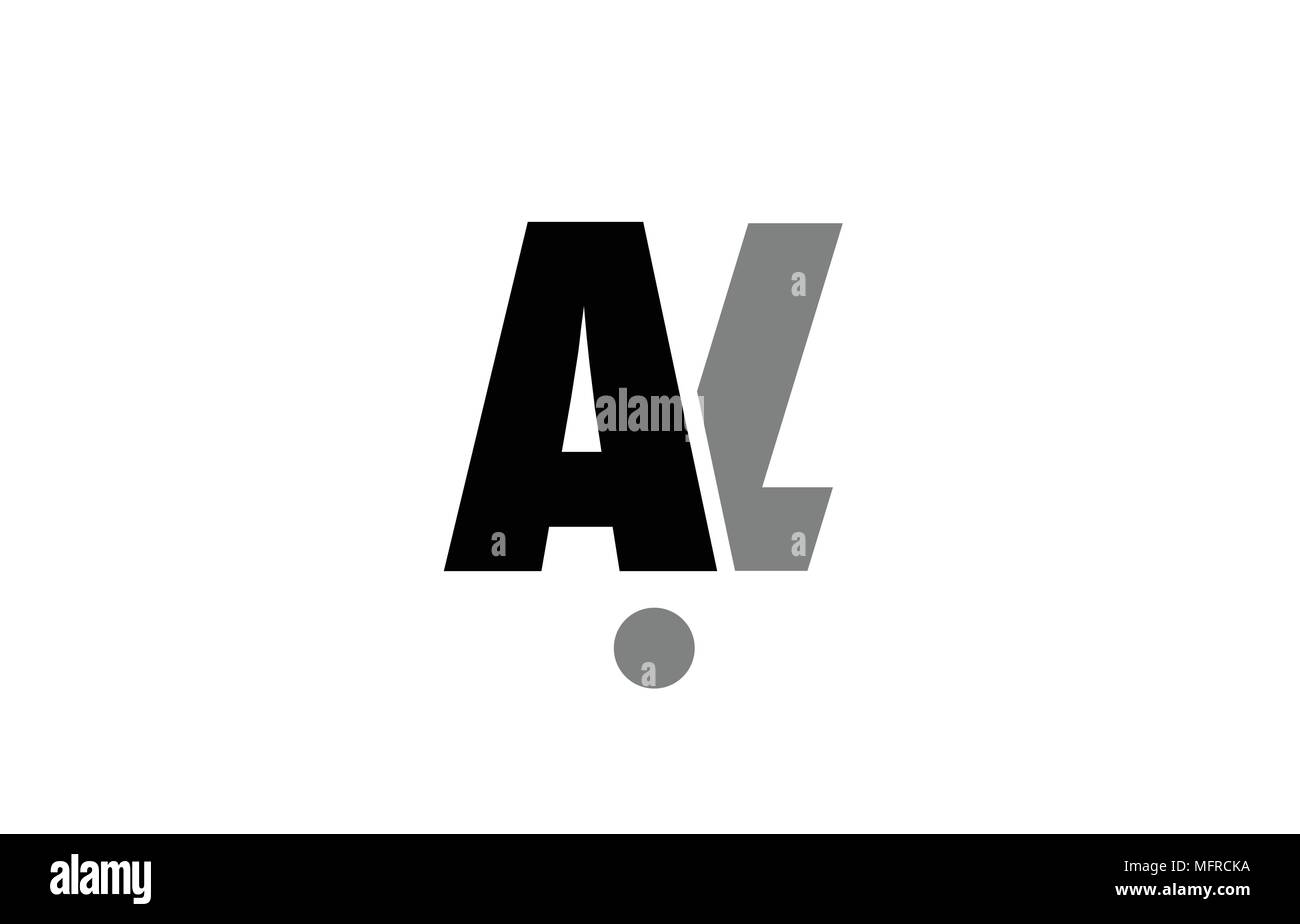 creative logo icon combination of alphabet letter al a l in black and ...