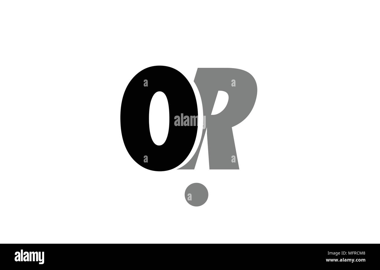 creative logo icon combination of alphabet letter or o r in black and ...