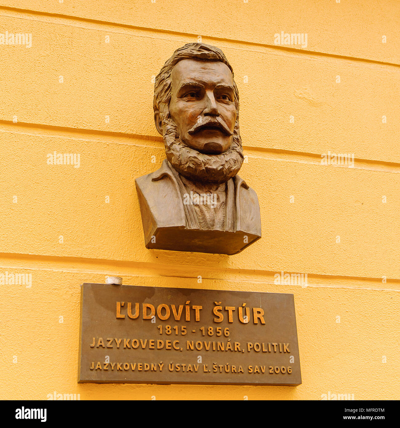 Ludovit Stur monument in Bratislava, Slovakia Stock Photo - Alamy