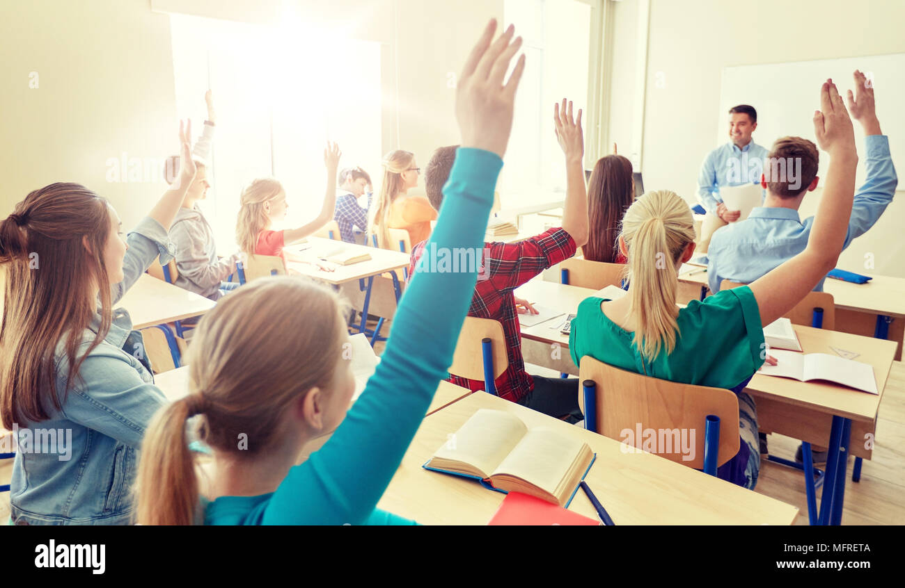 group of high school students and teacher Stock Photo - Alamy