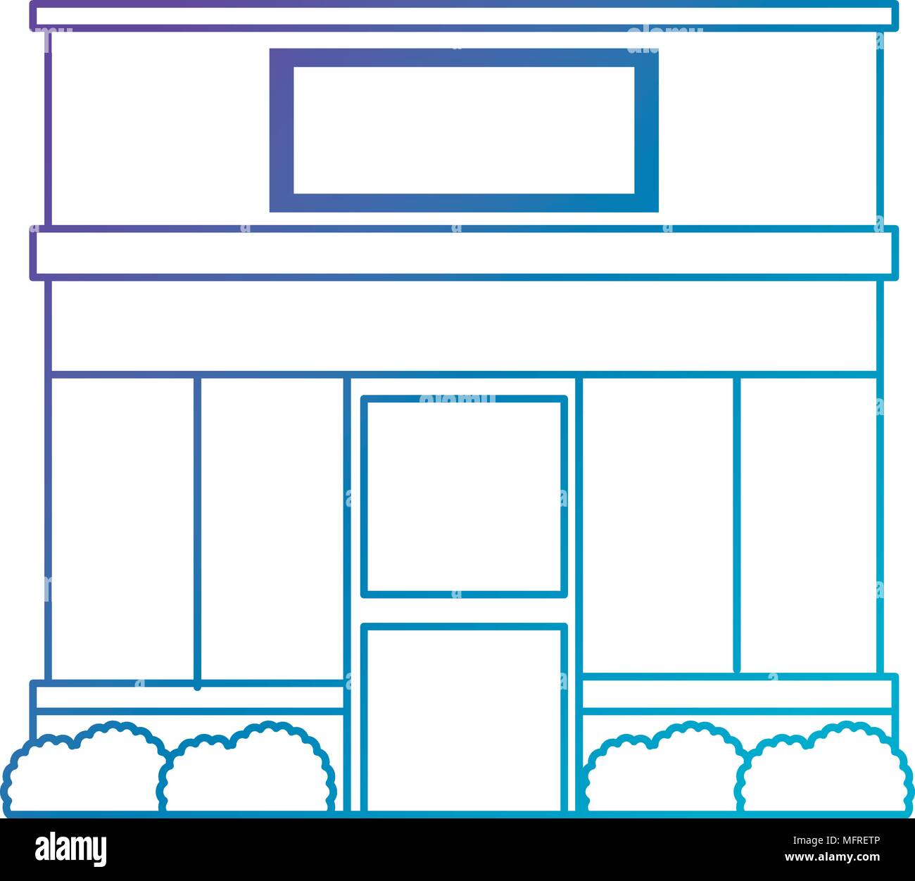 store building front facade vector illustration design Stock Vector ...