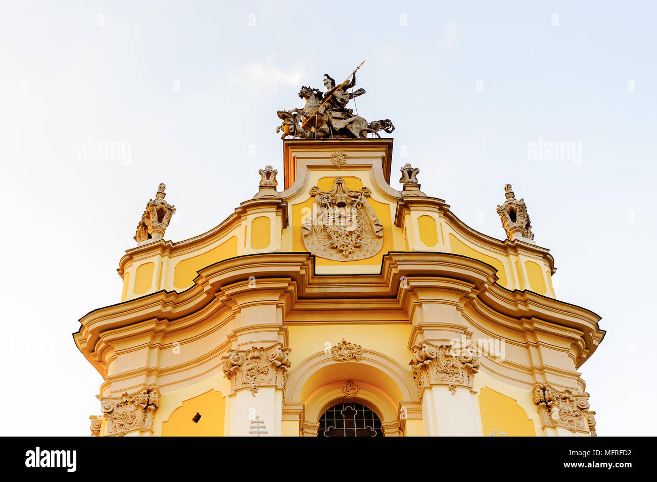 Front part of the St. George's Cathedral, a baroque-rococo cathedral in ...