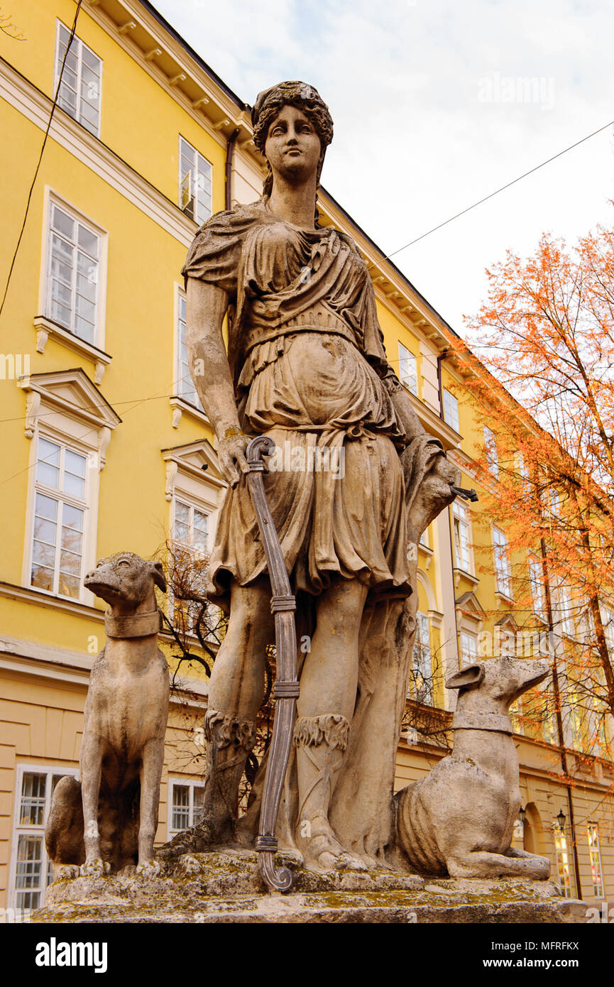 Statue in Lvov, Western Ukraine Stock Photo - Alamy