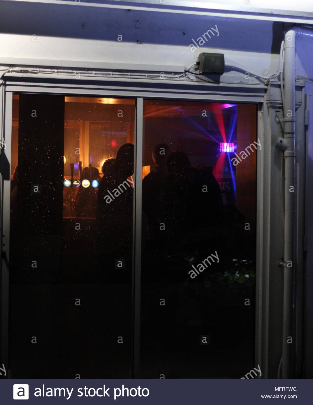 Looking Through Window At Night Stock Photos & Looking Through Window ...