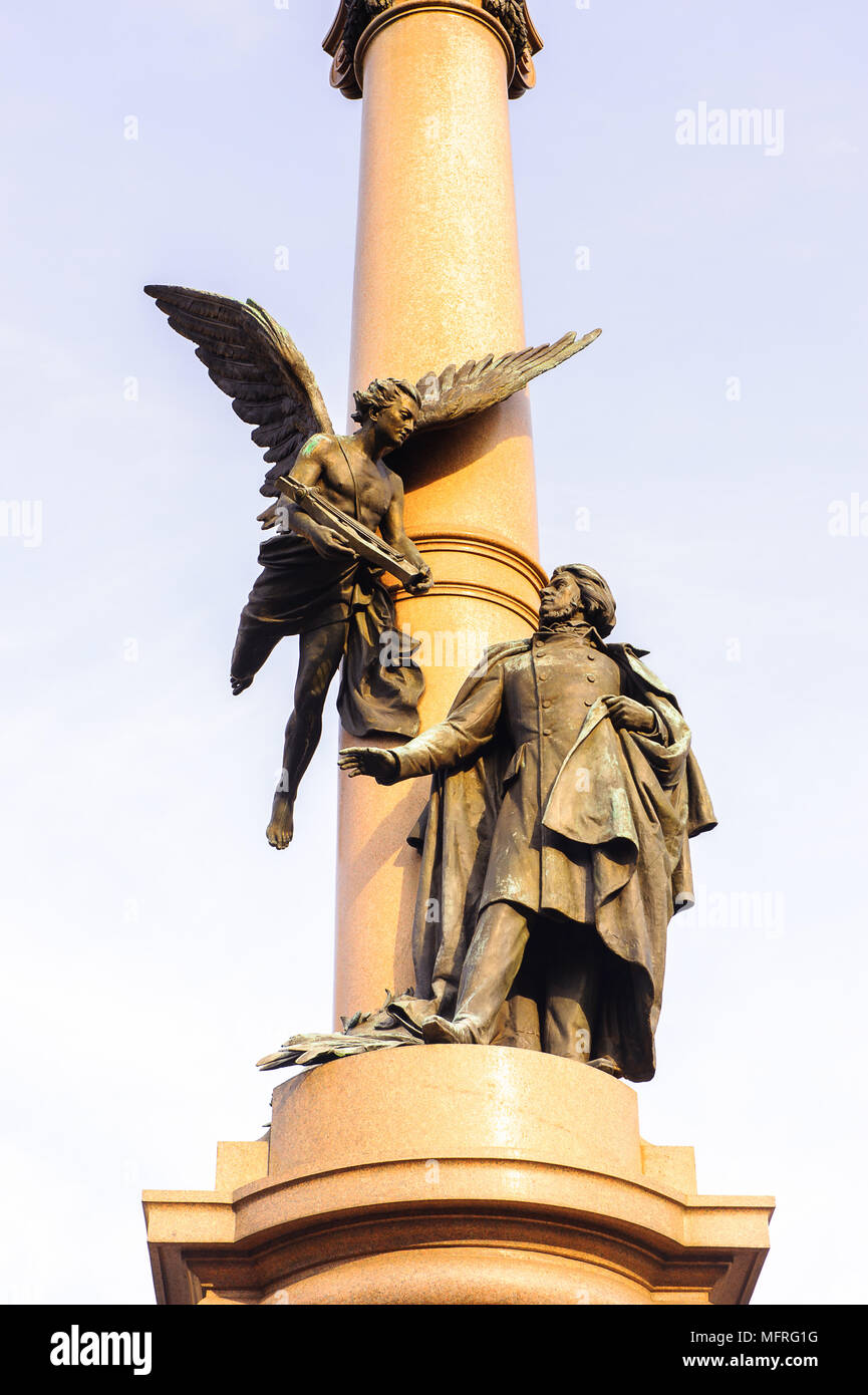 Adam Mickiewicz statue, Lvov, Ukraine Stock Photo - Alamy