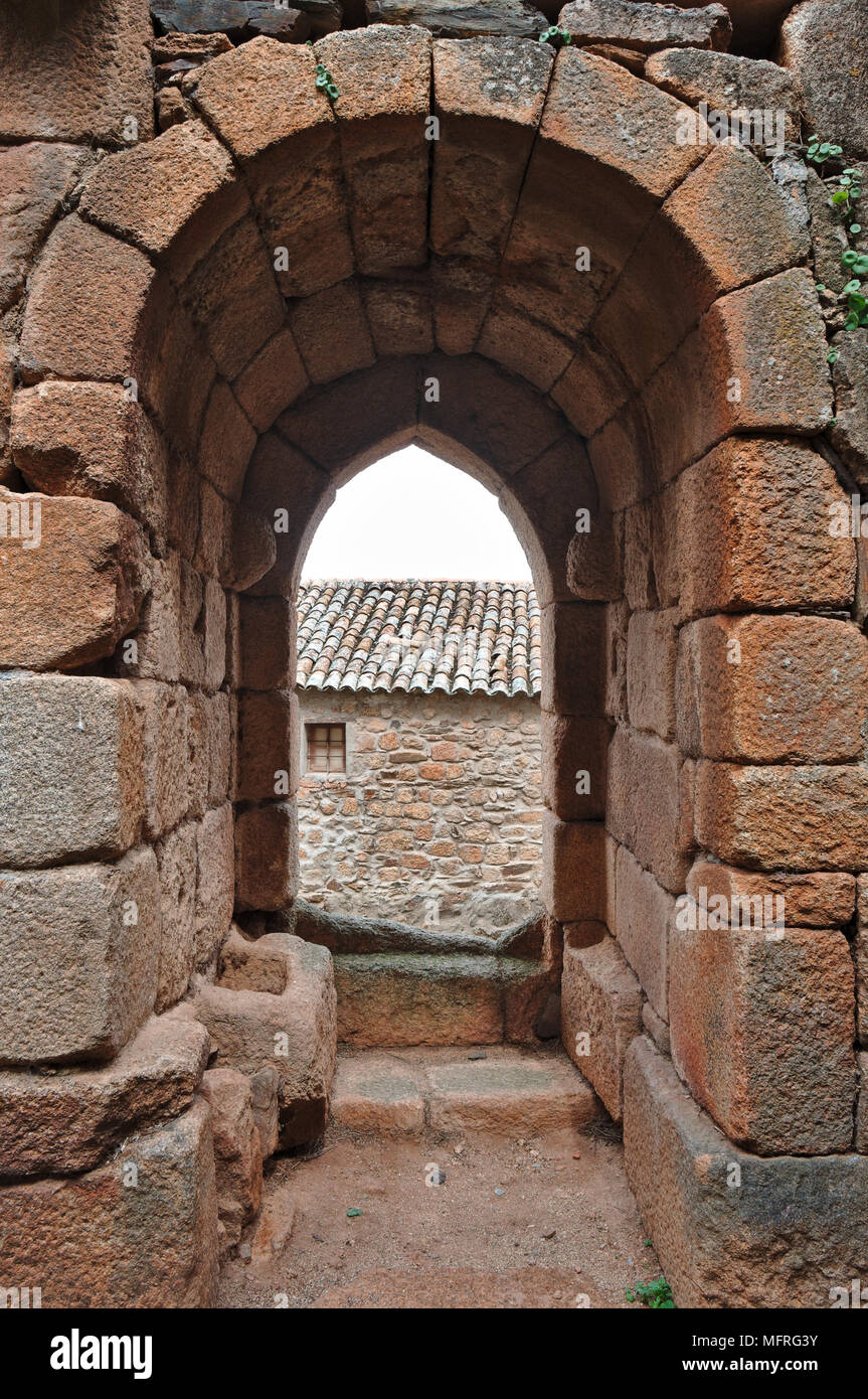 Templar tower in Idanha-a-velha. Portugal Stock Photo - Alamy