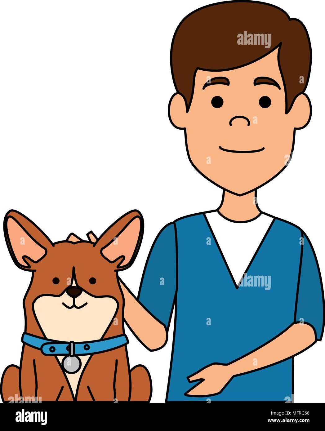 veterinary doctor with dog avatar character vector illustration design ...