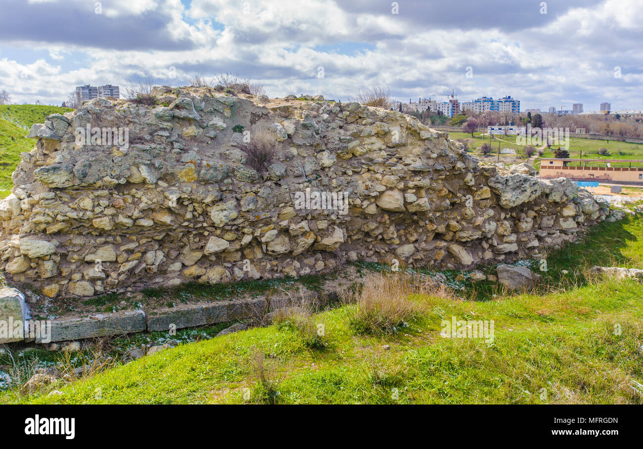 Rests of the Chersonesus, an ancient Greek colony in the southwestern ...