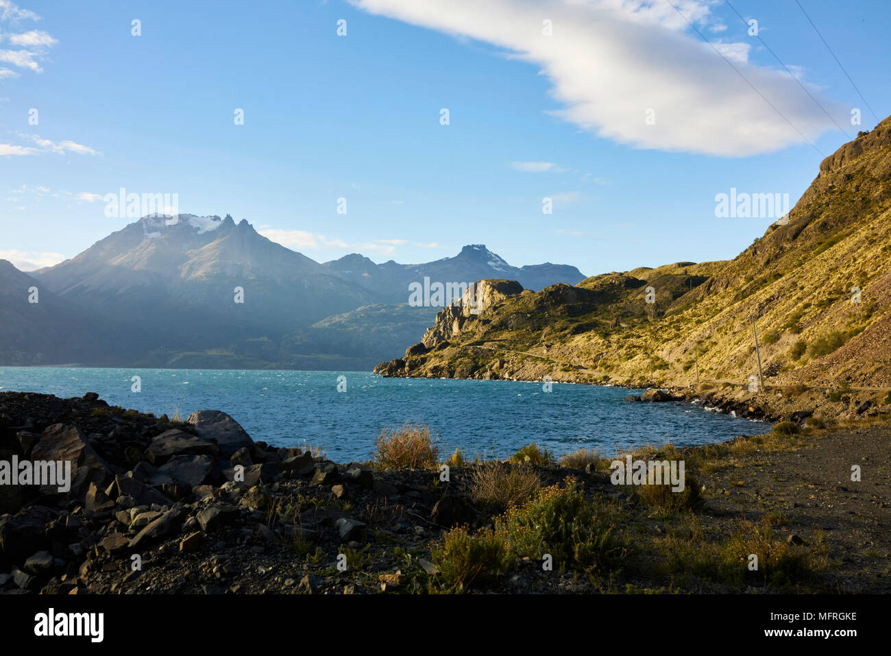 General Carrera Lake scenery. A panorama of the famous region in ...