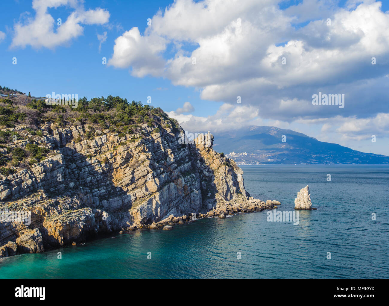 Landscape of the nature of the Black Sea, rock Stock Photo - Alamy