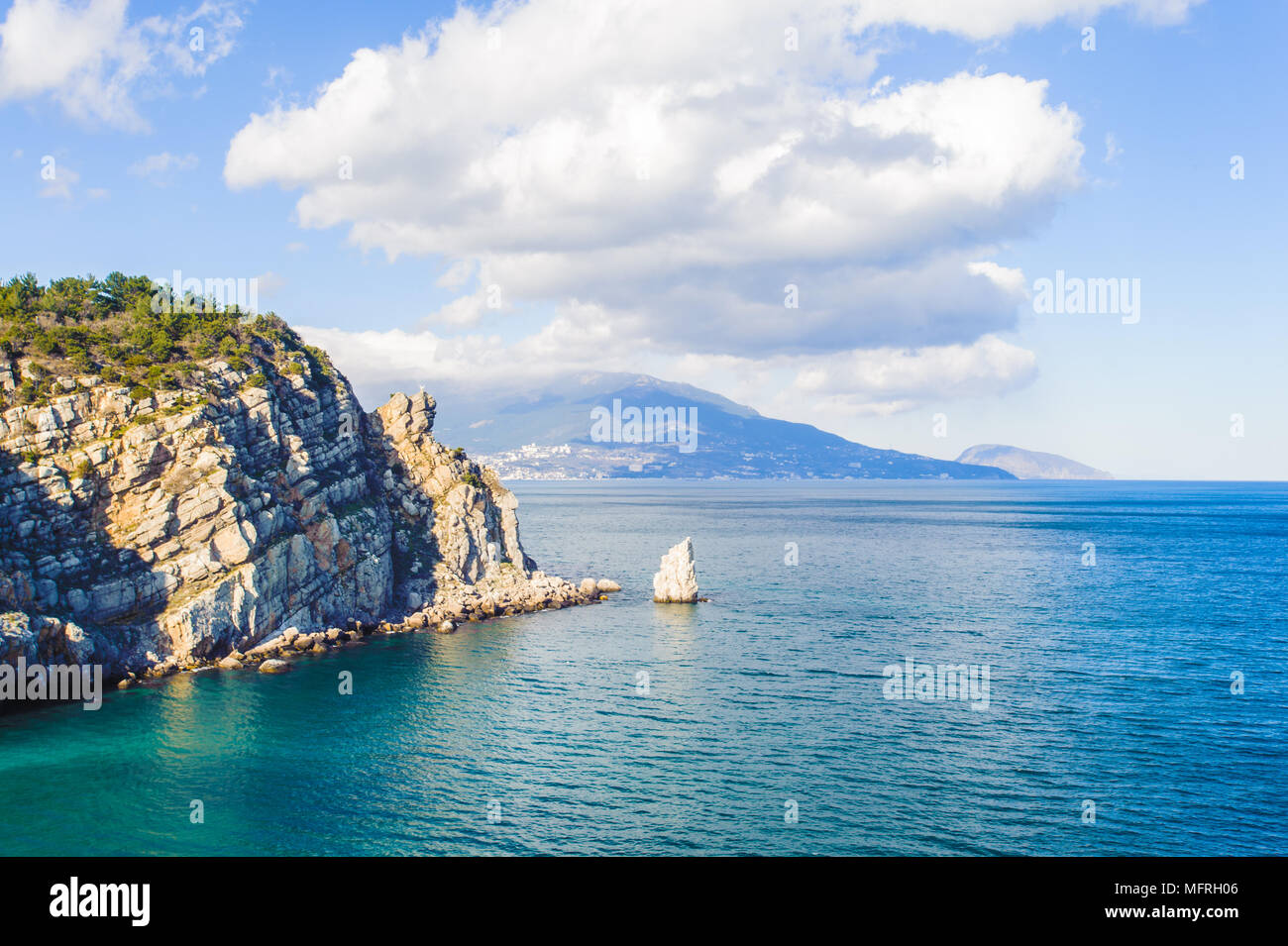 Landscape of the nature of the Black Sea, rock Stock Photo - Alamy