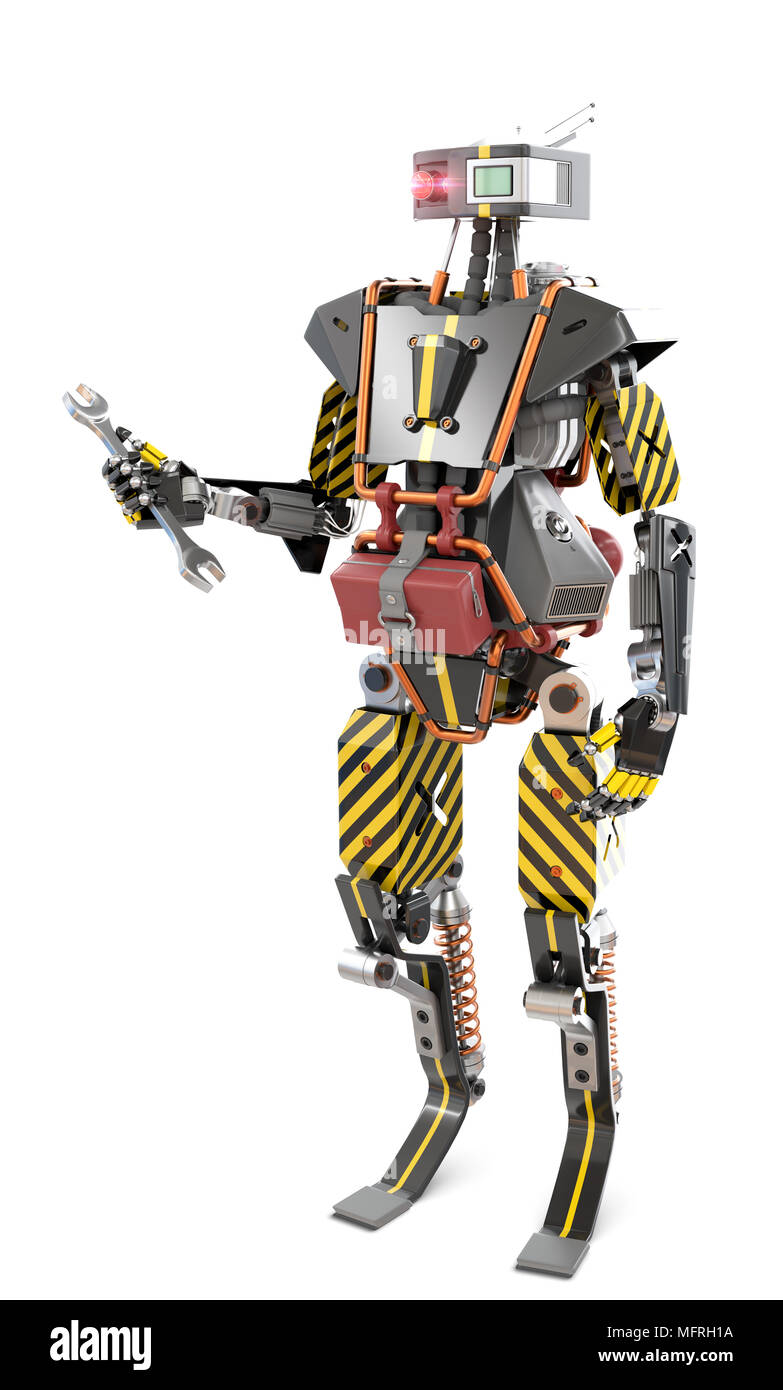 Robot artificial intelligence working Cut Out Stock Images & Pictures ...