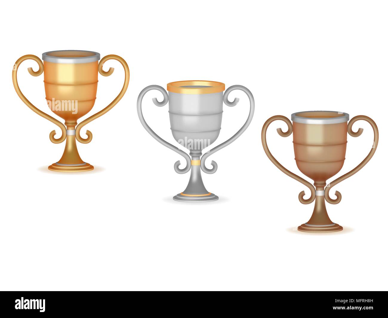 Winner cups isolated on white Stock Vector Image & Art - Alamy