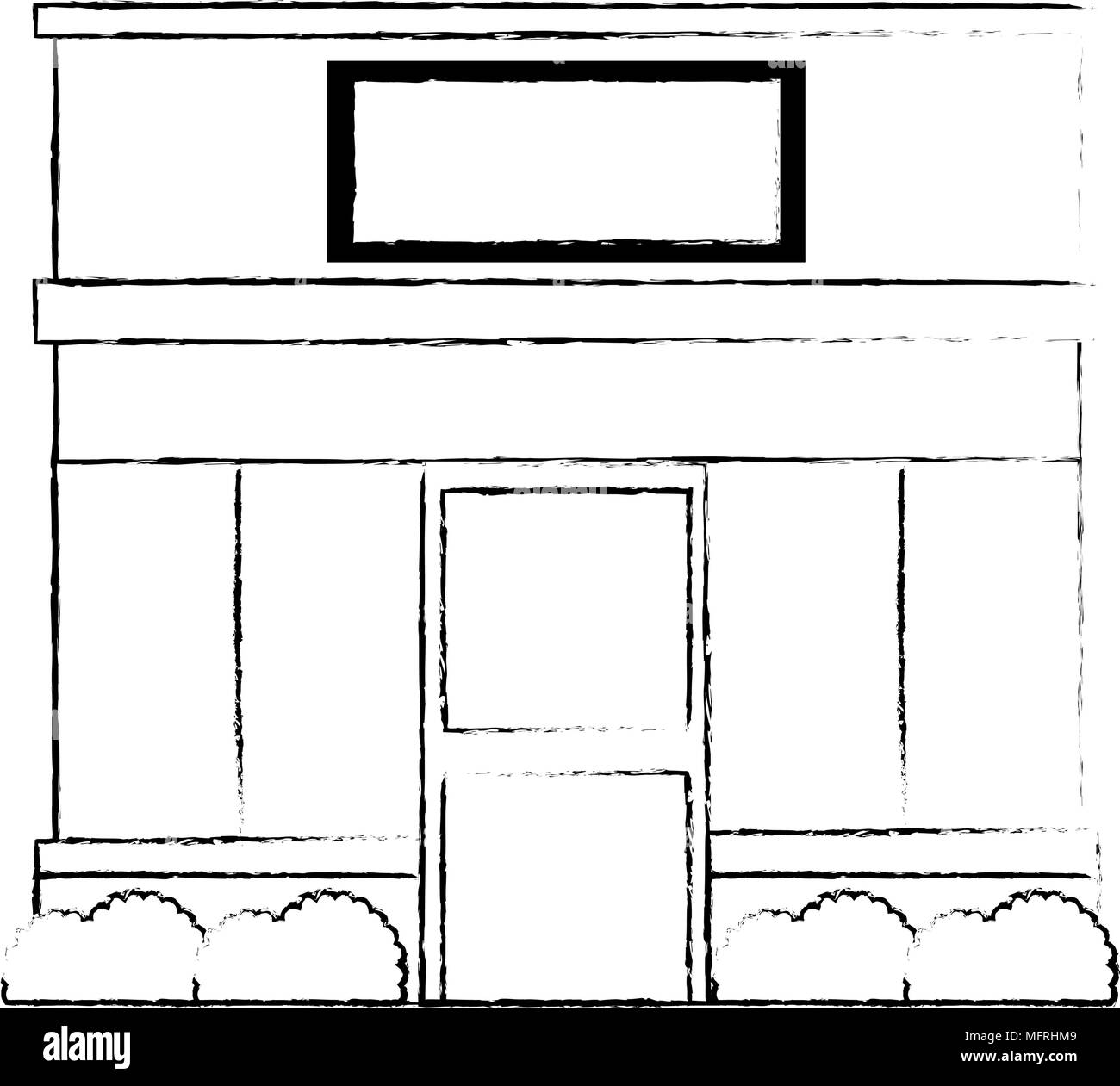 store building front facade vector illustration design Stock Vector ...