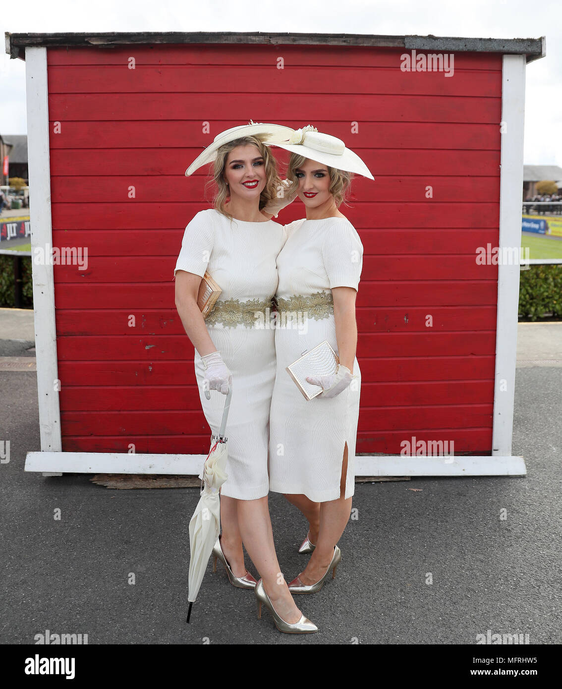 Davinia (left) and Dawn Knight during day three of the Punchestown ...